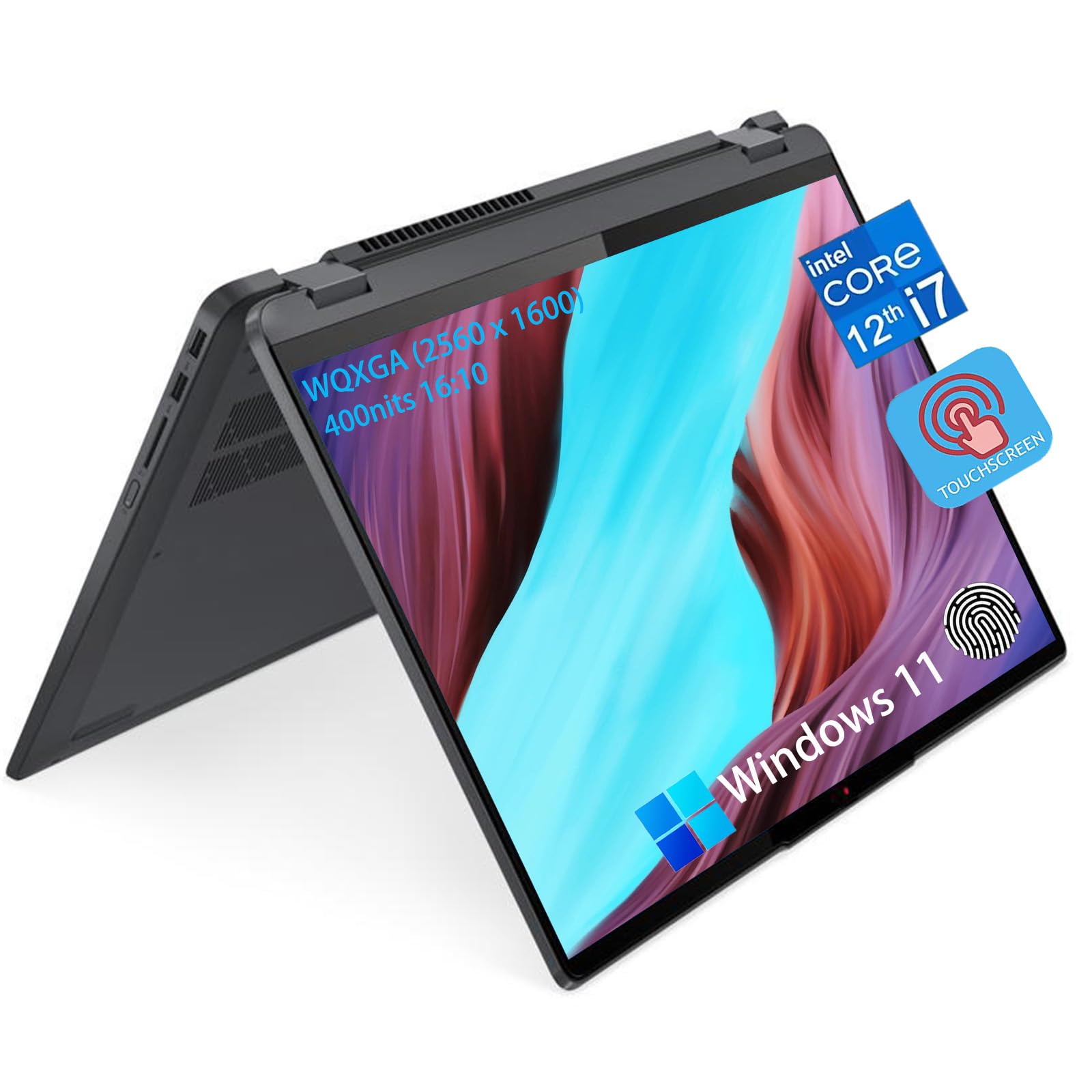 2023 Newest Lenovo IdeaPad Flex 5 2-in-1 Laptop, 16" 2.5K WQXGA Touchscreen Display, Intel Core i7-1255U Processor, 16GB DDR4 RAM, 2TB SSD SSD, Intel Iris Xe Graphics, Webcam, Wi-Fi 6, Windows 11 Home