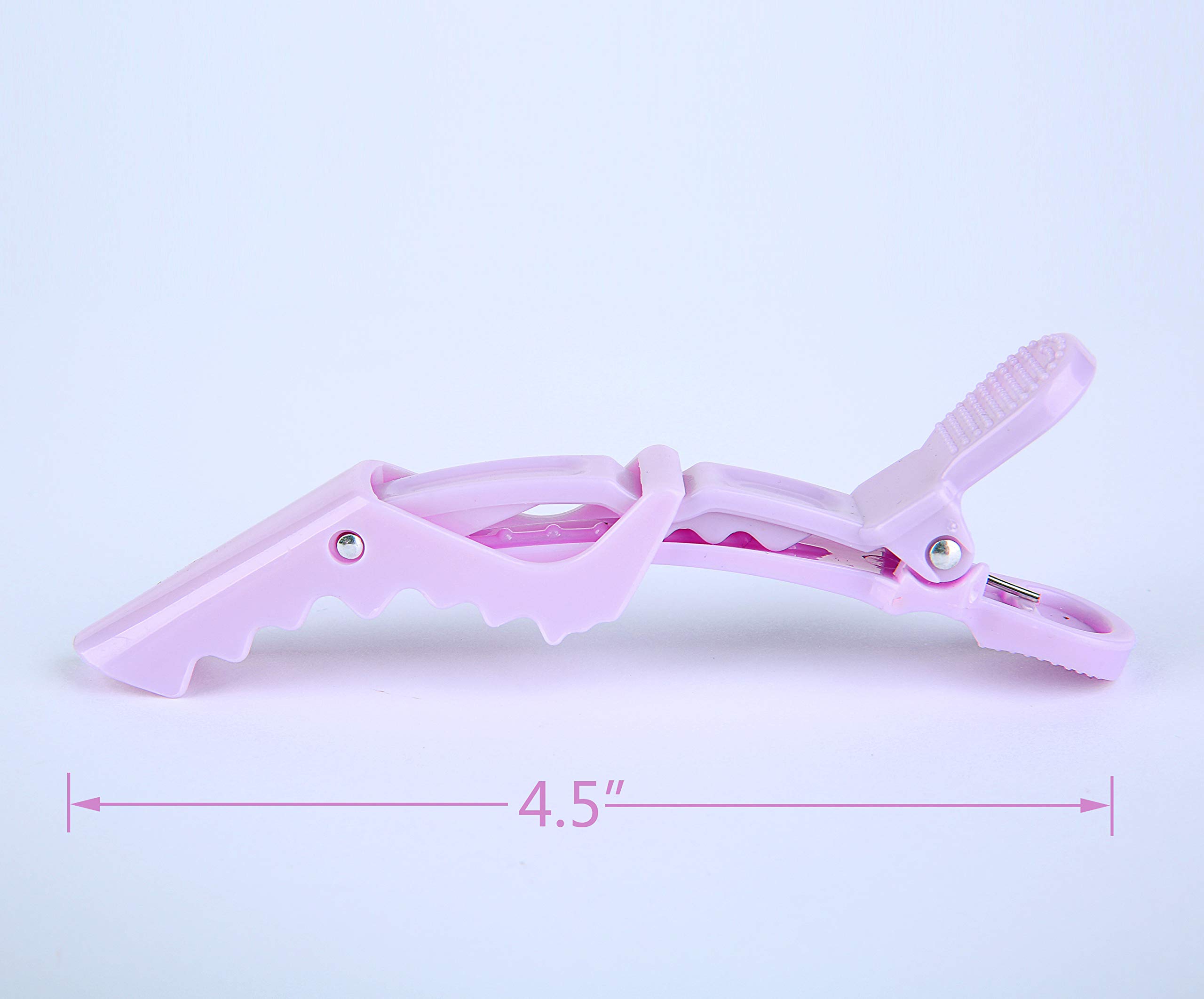 HH&LL Hair clips for Styling 12 pcs – Wide Teeth & Double-Hinged Design – Alligator Styling Sectioning Clips of Professional Hair Salon Quality (Colorful)