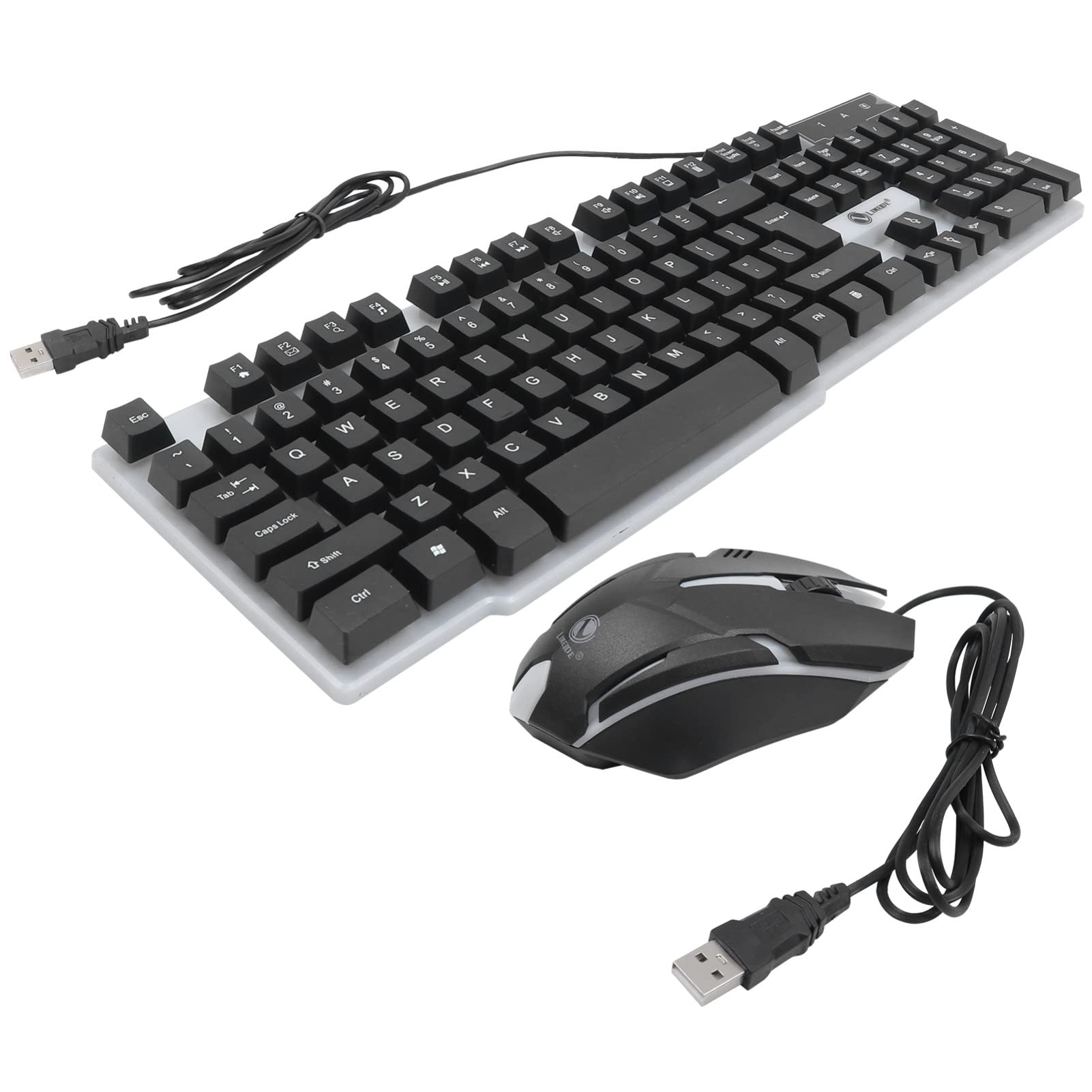 2 Sets Wired Keyboard and Mouse Gaming Keyboard Mouse Ergonomic Keyboard Mouse Computer Keyboard Backlit Keyboard Computer Accessories Keyboard Mouse for Gamer Ergonomic Mouse