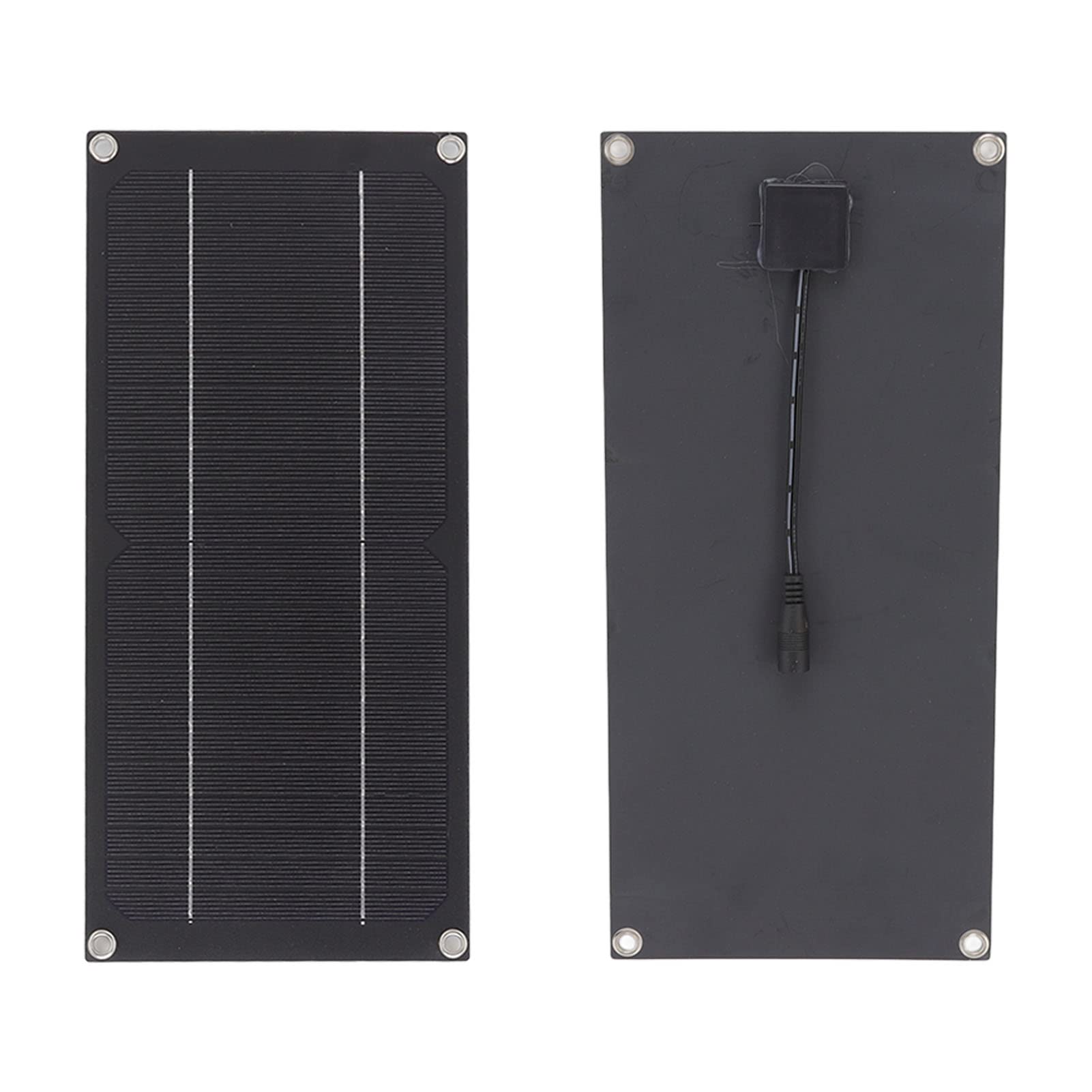 30W 18V Solar Panel Kit, Battery Charger 12V/24V Portable Solar Charge Controller and Solar Cables, Monocrystalline Off Grid System for Outdoor Yacht Boat RV Home