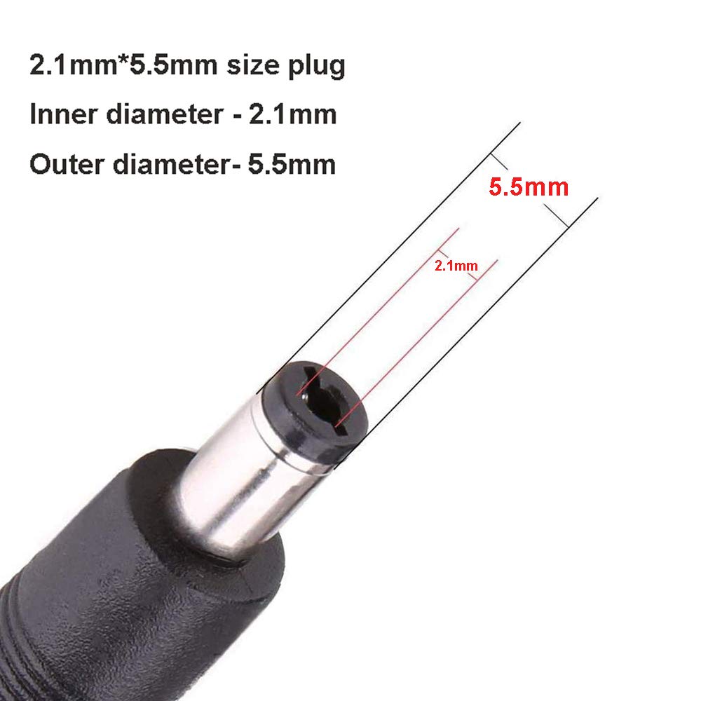DC 12V Power Extension Cord Cable 15ft (5m) 2.1mm x 5.5mm Power Adapter Supply Extension Cable for CCTV Security Cameras IP Camera DVR Standalone, LED Light Strip, Baby Monitor, Router (4 Pack)