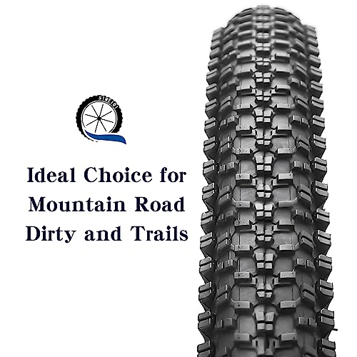 2 Pack Anti-Puncture 24x1.95 Bike Tires with 2 Levers and with or without 2 Inner Tubes (24x1.95-2 Tires 2 Levers)