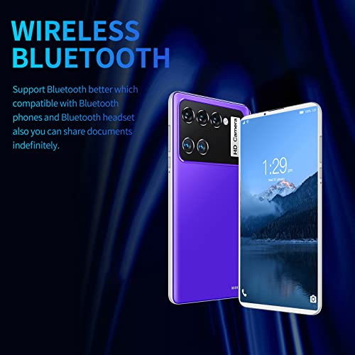 Android 5.1 Tablet, 7 inch HD Display 8-core 1+16GB ROM TF Expansion Voice Call Game Tablet Best for Adults Working Childrens Boys Girls School Learning Birthday Gift, Purple, 23.2*18*5.5cm