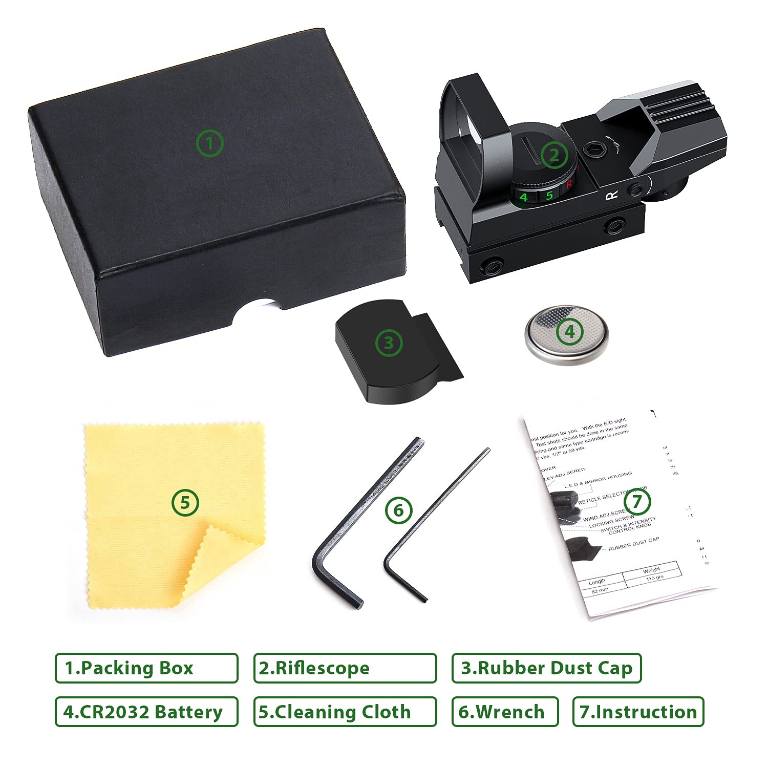 20mm Rail Riflescope Hunting Optics Holographic Red Dot Sight Reflex 4 Reticle Tactical Scope Collimator Sight