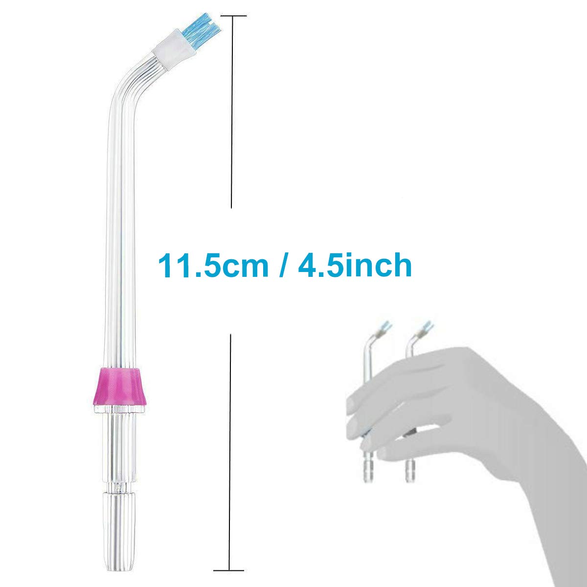 Plaque Seeker Replacement Tips Compatible with Waterpik Water Flossers and Other Brand Oral Irrigators, Water Flosser Tip Replacement, Plaque Remove Brisles Tips(4-Pack)