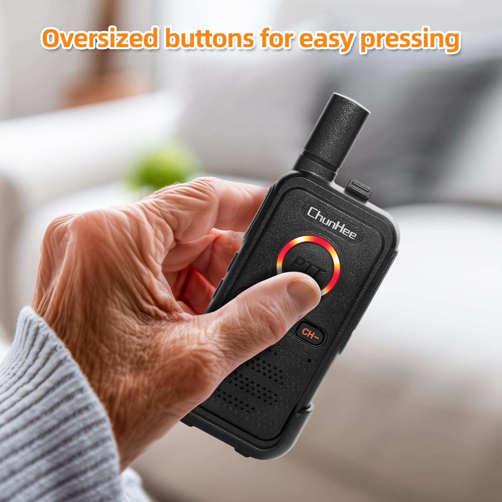 ChunHee Intercoms Wireless for Home- Wireless Intercom System for Elderly/Kids, Home Intercom System Room to Room Communication, 1.5 Miles Long Range Intercom System for Office/Camping/Hiking 4 Pcs