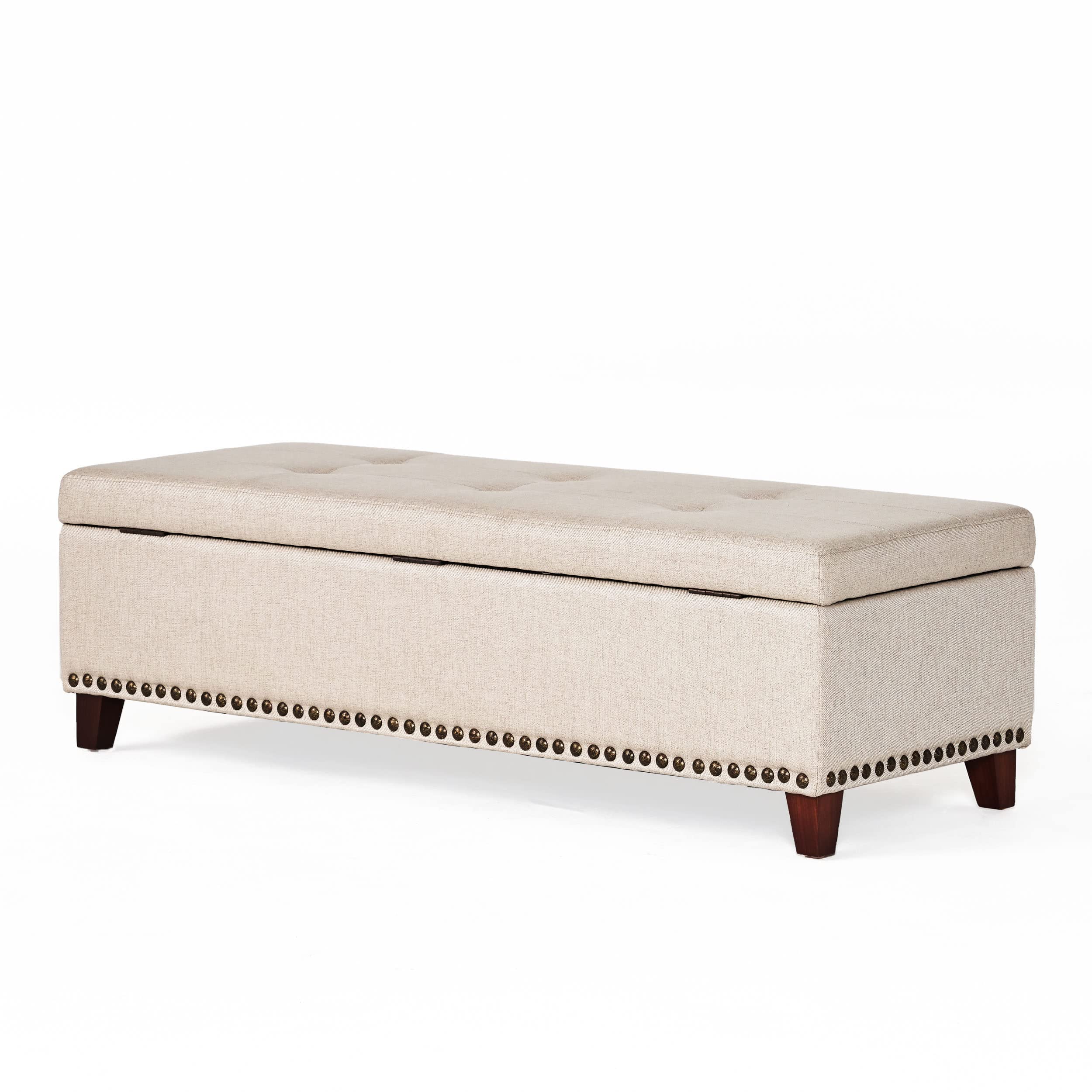 Christopher Knight Home Gavin Fabric Storage Ottoman, Beige