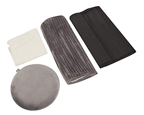 Inspire Me! Home Décor Lydia Round, Pleated Pewter Grey Soft Velvet Removable Washable Bag, 14 Dia x 24 in, Gorgeous and Classy Laundry or Storage Hamper