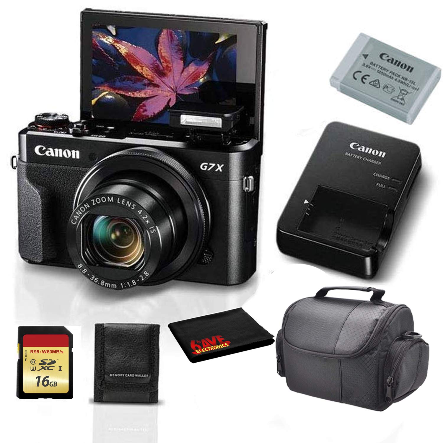 Canon PowerShot G7 X Mark II Digital Camera 1066C001 (International Model) Bundle with 8GB SDHC Class 10 Memory Card + More