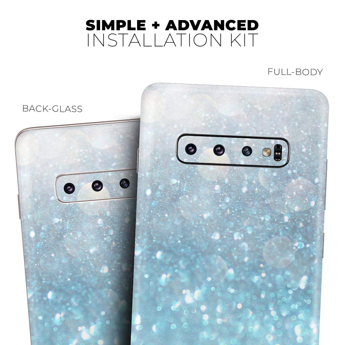 DesignSkinz Unfocused Abstract Blue Rain Protective Vinyl Decal Wrap Skin Cover Compatible with The Samsung Galaxy S20 (Screen Trim & Back Glass Skin)