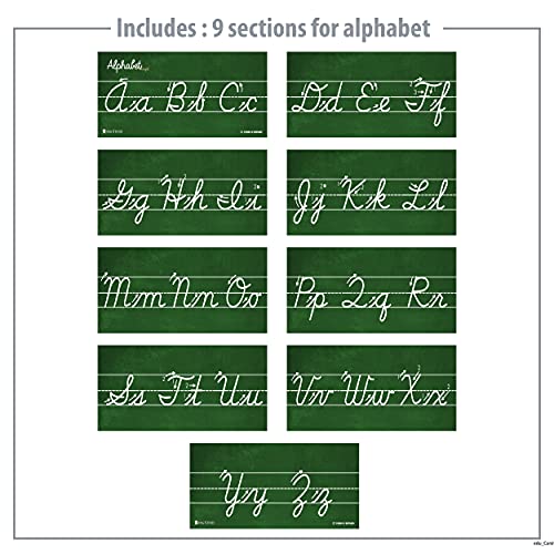 Cursive Alphabet Classroom Wall Strip Young N Refined (Glossy Paper)