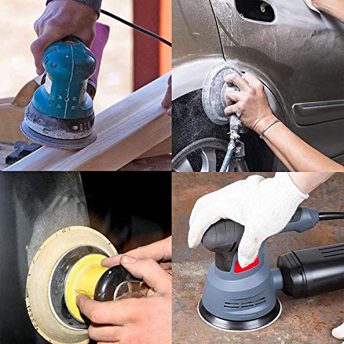 5 Inch Sanding Discs 50Pack 8 Hole Hook and Loop 800/1000/1200/1500/2000 Assorted Fine Grit Wet Dry Green 5” Sanding Disc for Random Orbital Sander Wood Metal Car Plastic Polishing and Finishing