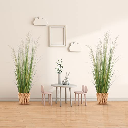 AfanD Artificial Plant 47in（2pack） Tall Artificial Grass Plant,Faux Plants Indoor Home Decorative Artificial Plants & Flowers in Pot Fake Plant, House Plant Indoor