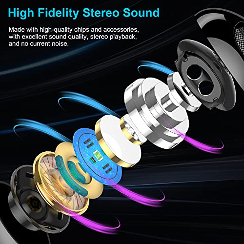 ACAGET USB C Headphones, Wired Earphones for Galaxy S21 Ultra S22 S23 Plus iPhone 15 Pro Max USB Type C Headphone with Microphone HiFi Stereo USB C Earbuds for Samsung Galaxy S20 FE A53 A54 5G Black