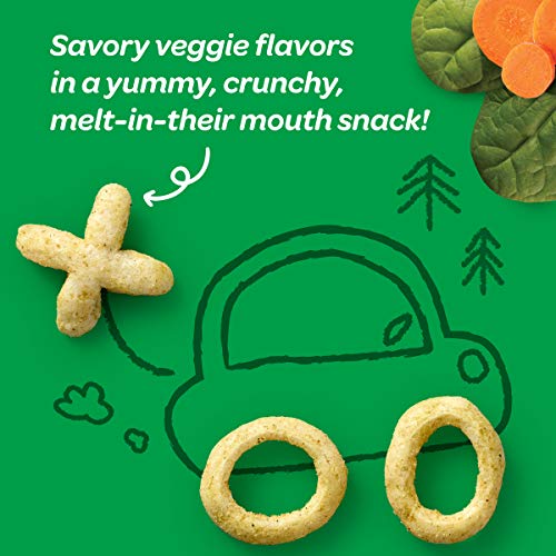 Happy Baby Organics Snackers Baked Grain Snack, Creamy Spinach & Carrot, 1.5 Ounce (Pack of 6)