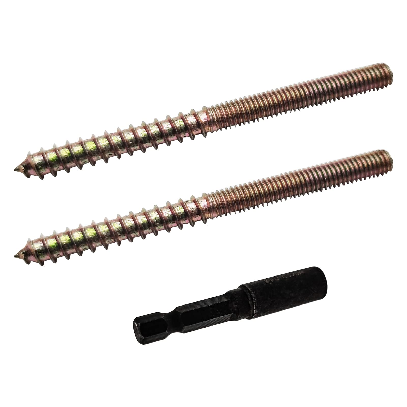 20pcs Hanger Bolts Double Headed Bolts,with Hanger Bolt Driver,for Furniture Wood Connection(M6x70mm)