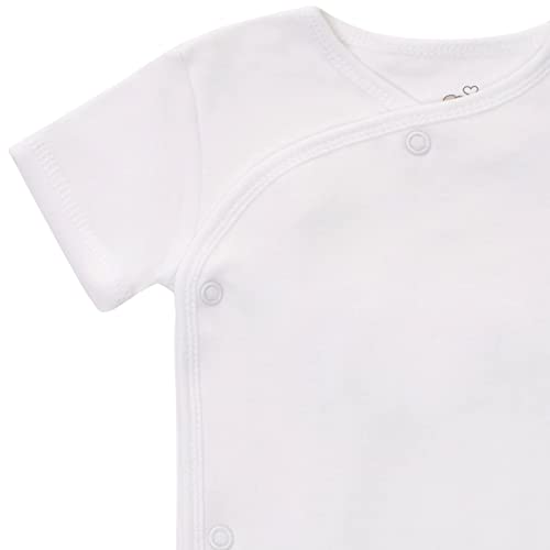 CozeeME Baby Boys 2 Pack Short Sleeve Side Snap Grow With Me Bodysuit 0-3 Months