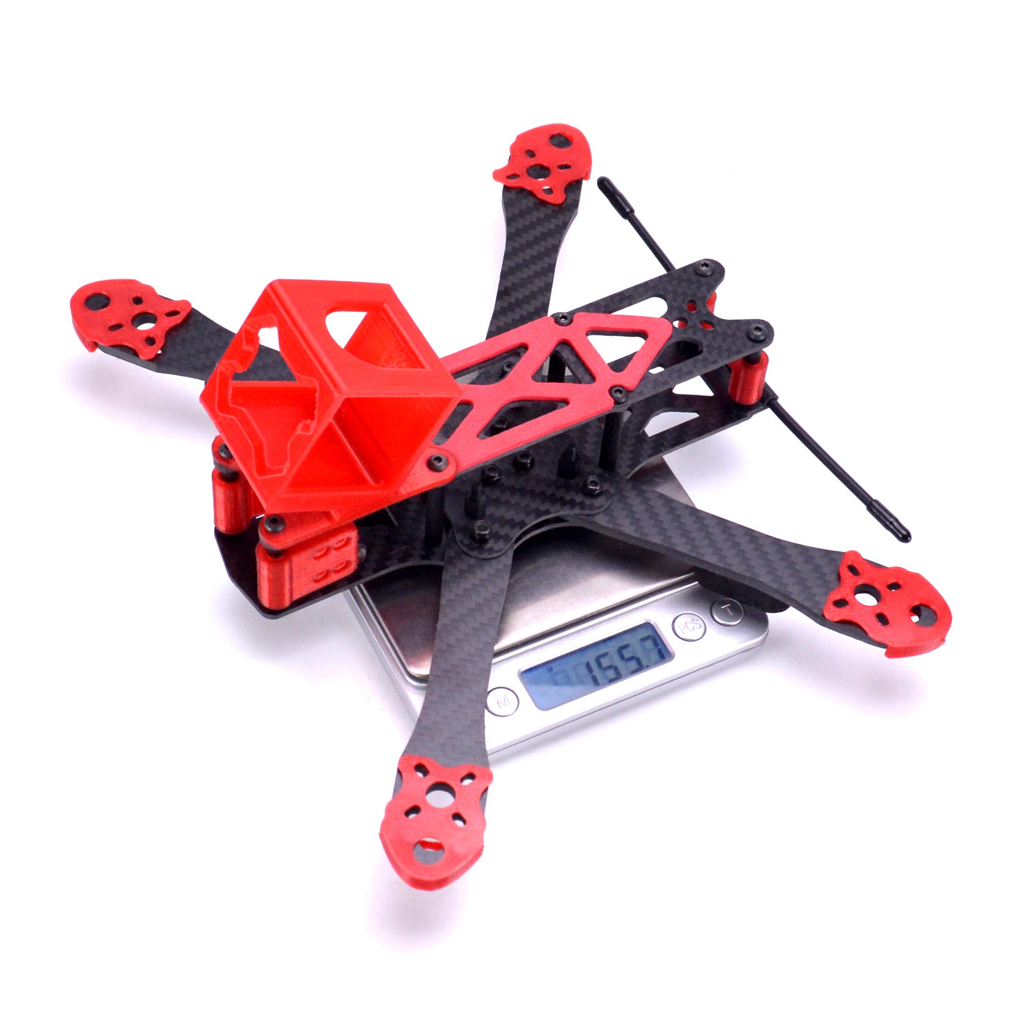 225mm FPV Racing Drone Frame 5inch Carbon Fiber Quadcopter Frame Kit with 3D Printed Camera Mount for Gopro