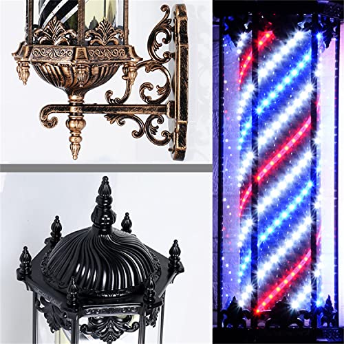 35.4" Barber Pole LED Light, Vintage Wall Hanging Classic Style Hair Salon Barber Shop Open Sign Waterproof Save Energy Traditional Barber Pole,A
