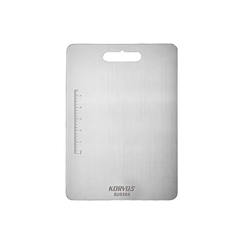 KORVOS Stainless Steel Cutting Boards for Kitchen, Heavy Duty Chopping Board, Butcher Block Board for Meat, Cheese, Vegetable
