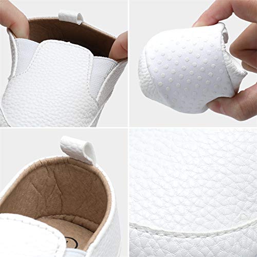 JOINFREE Toddler Baby's Cute Casual Walking Shoes Infant Boys Girls Soft Sneakers White 6-12 Months