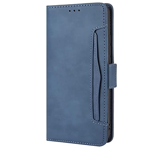 HualuBro HTC U20 5G Case, Magnetic Full Body Protection Shockproof Flip Leather Wallet Case Cover with Card Slot Holder for HTC U20 5G Phone Case (Blue)