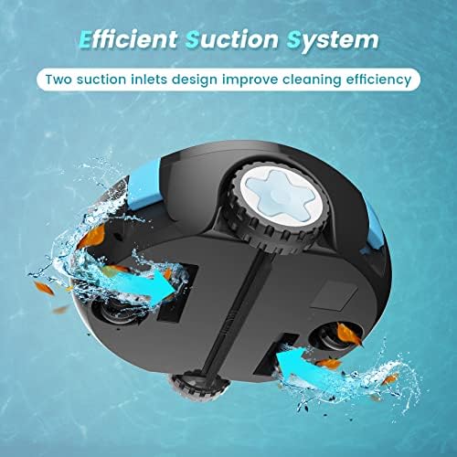 ๐ฎ๐ฌ๐ฎ๐ฏ ๐๐ฅ๐๐ง๐๐๐ TASVAC Cordless Robotic Pool Cleaner, Automatic Pool Vacuum, 90 Mins Runtime, Powerful, Self-Parking, Lightweight, Ideal for Flat Above/In-Ground Pool up to 65 Feet/1100 Sq.Ft