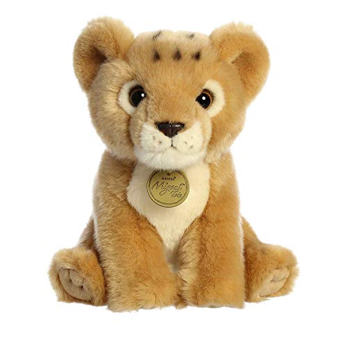 Aurora® Adorable Miyoni® Tots Lion Cub Stuffed Animal - Lifelike Detail - Cherished Companionship - Brown 8.5 Inches