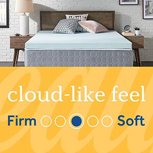Sealy TrueForm 3" Memory FoamĀ Mattress Topper, Queen Blue
