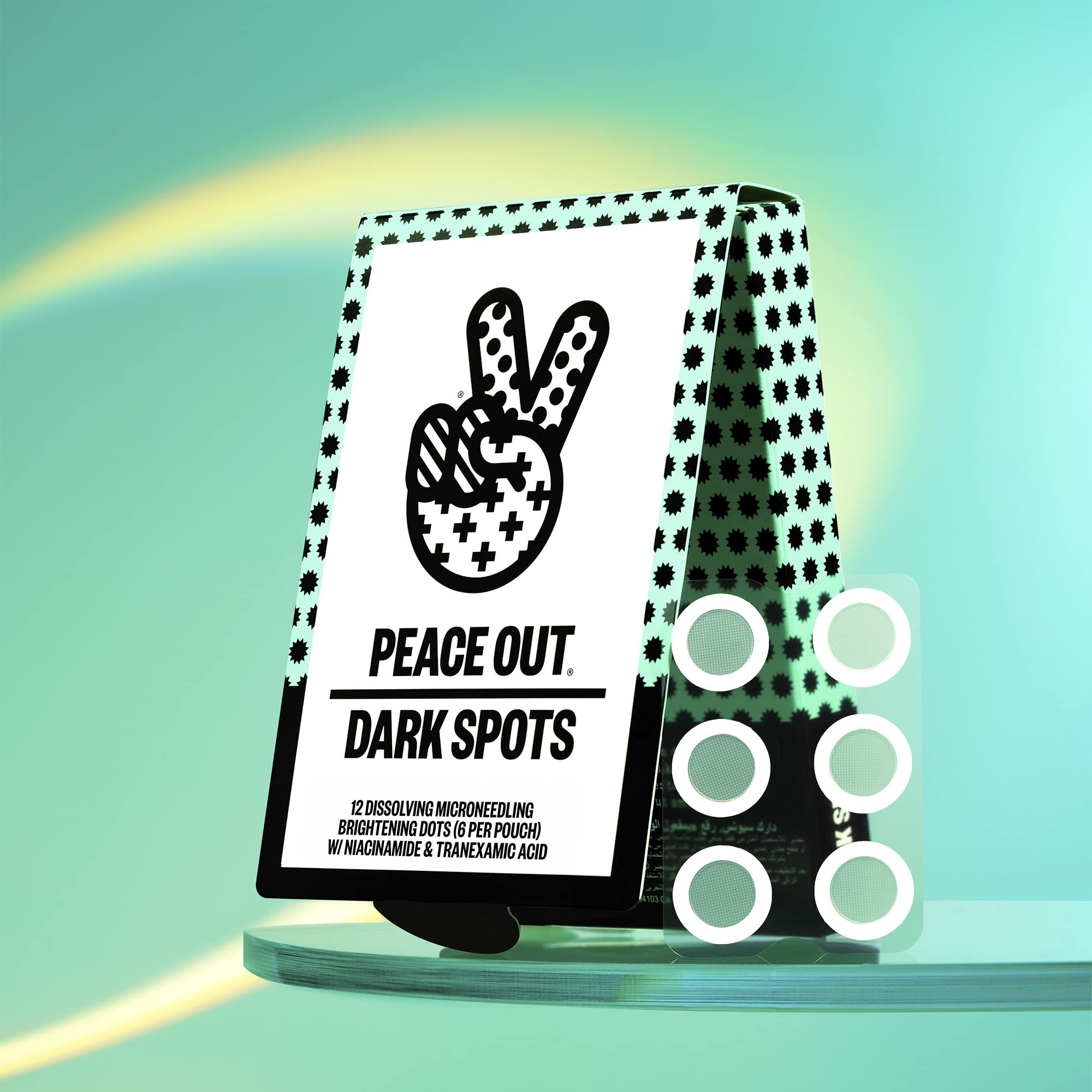 Peace Out Skincare Dark Spots. Dissolving Microstructure Dots to Reduce the Appearance of Dark Spots & Hyperpigmentation, Niacinamide Helps Reveal Clear, Even Skin (12 dots)