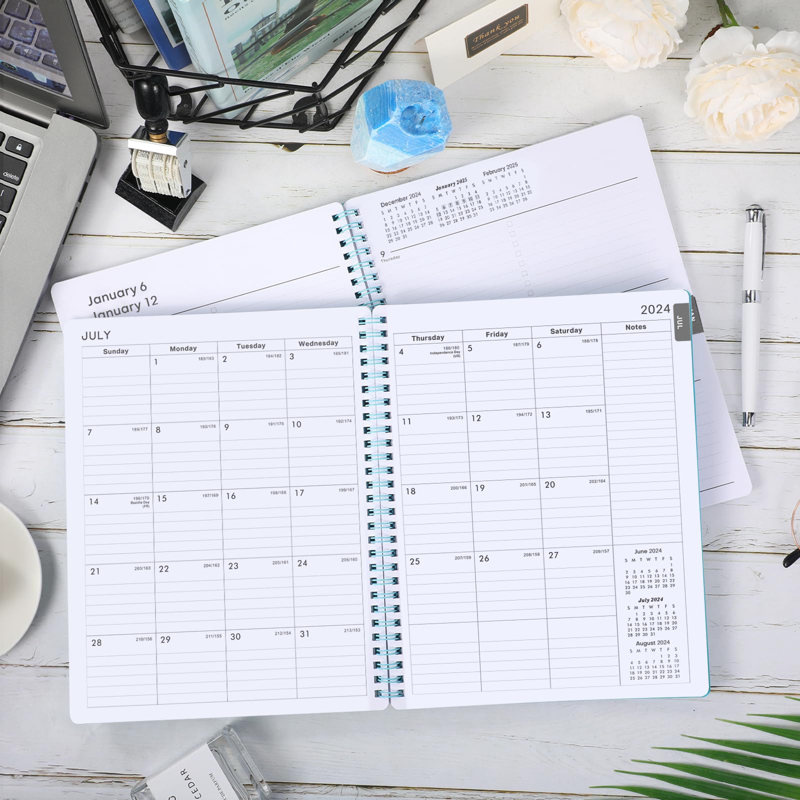2024-2025 Planner - Jul. 2024 - Jun. 2025, 8" x 10", Planner 2024-2025, Weekly & Monthly Planner 2024-2025, Flexible Cover, to-Do List, Twin-Wire Binding