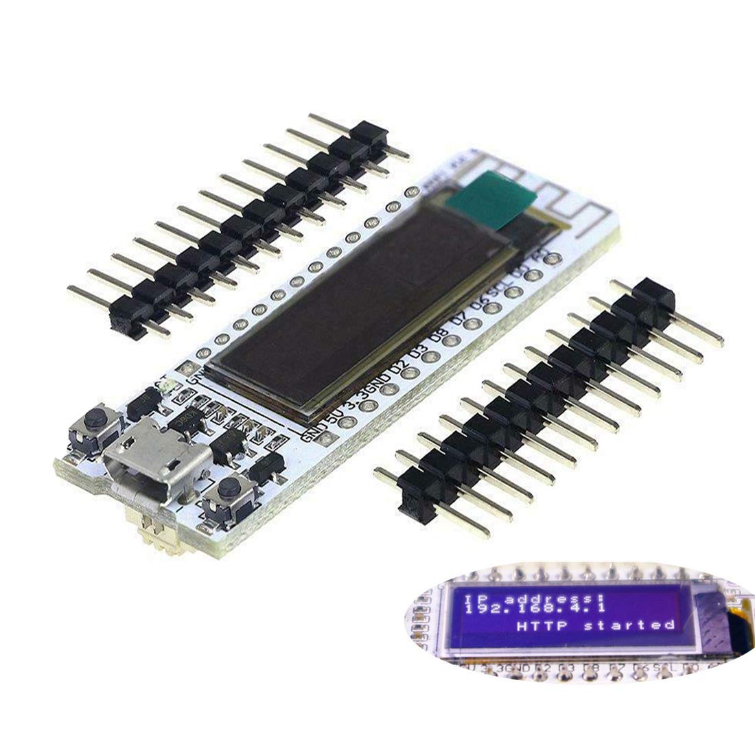 Hailege 0.91" ESP8266 OLED Display 0.91 Inch OLED ESP8266 WiFi Development Board WiFi Kit 8 CP2102 IOT Support Arduino IDE NodeMCU LUA