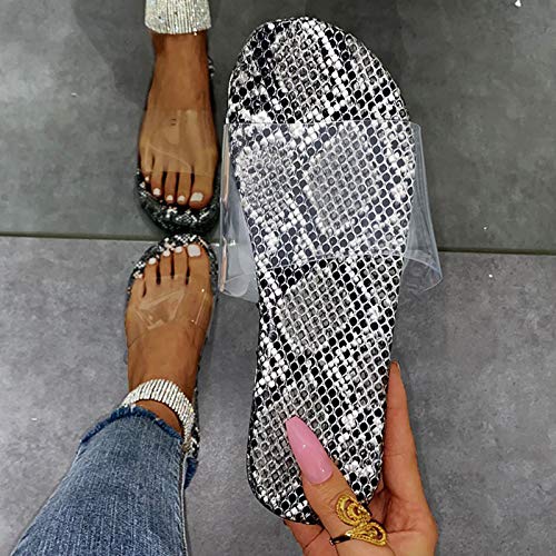 justHIGH Clear Strappy Platform Sandals Open Toe Ankle Strap Platforms Wedges Outdoor Slippers Shoes