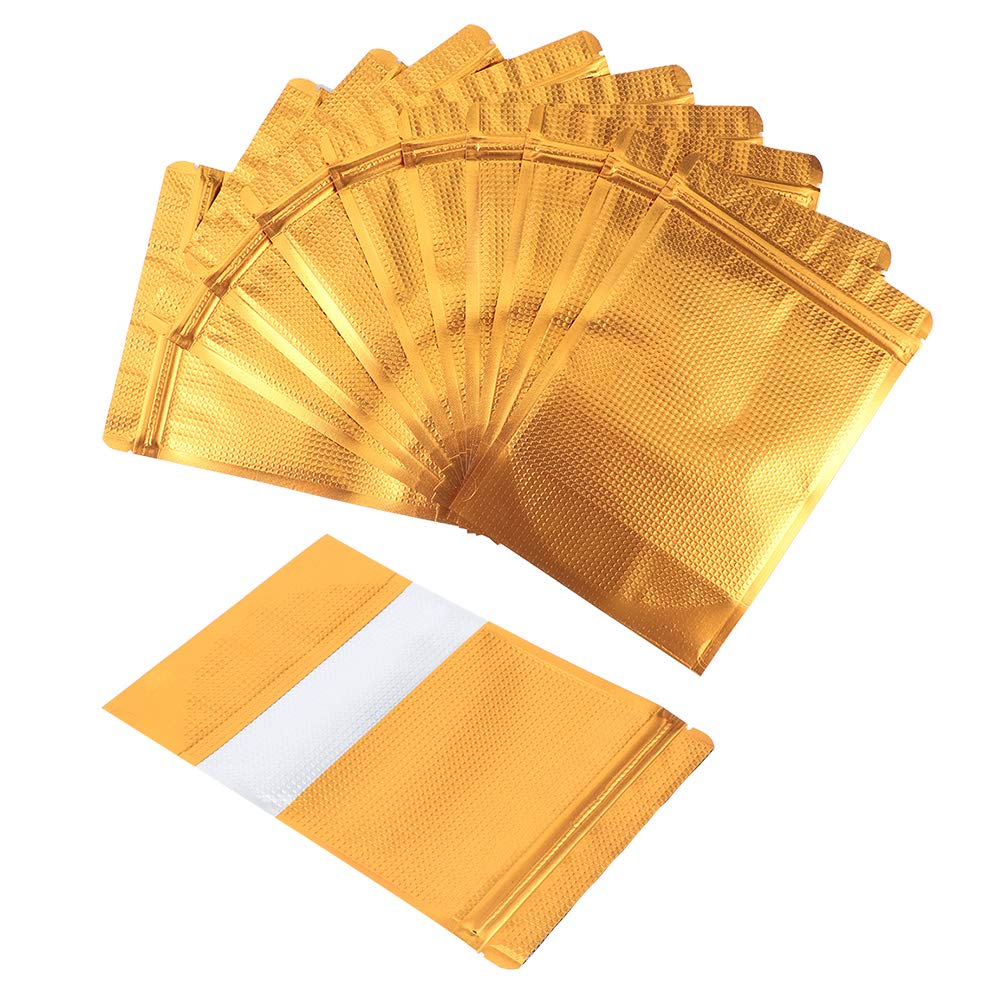 20pcs Kraft Paper Stand-Up Bags with Window: Convenient Storage Solution for Food and Snacks