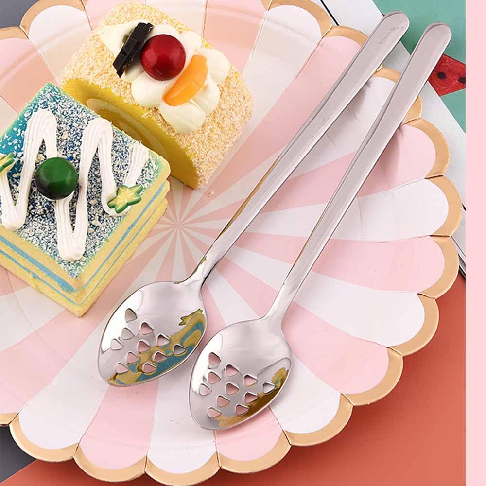 3 PCS Slotted Spoons Stainless Steel,Caviar Spoons for Home Restaurant Pressed Fruit Potato Garlic Paste Filter SoupQA