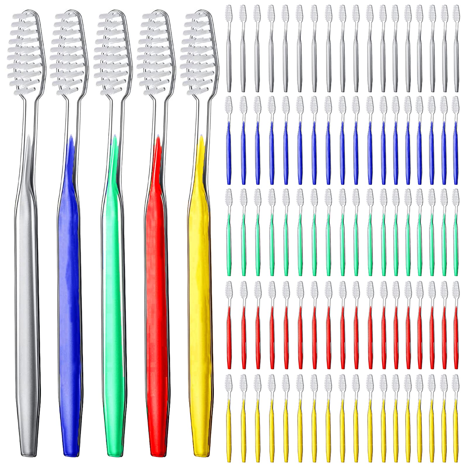 300PCS Disposable Toothbrushes Individually Wrapped Toothbrushes Soft Bristle Manual Toothbrush Set for Adults Kids Travel Hotel Guest