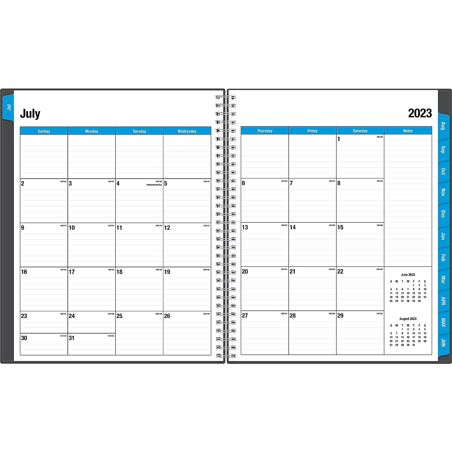 2023-2024 Blue Sky Collegiate 8.5-inch x 11-inch Academic Weekly & Monthly Planner, Gray (100135-A24)