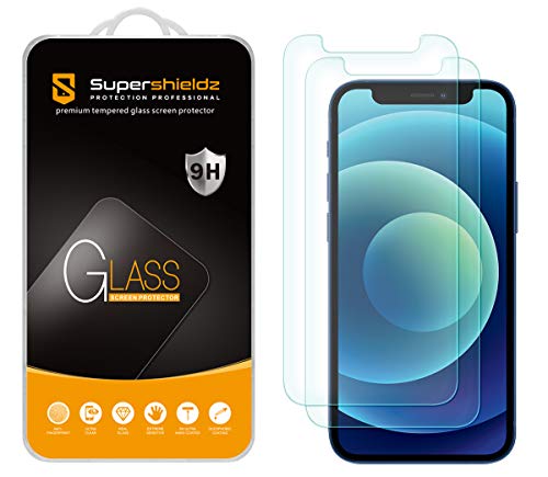 Supershieldz (2 Pack) Designed for iPhone 12 Mini (5.4 inch) Tempered Glass Screen Protector, Anti Scratch, Bubble Free