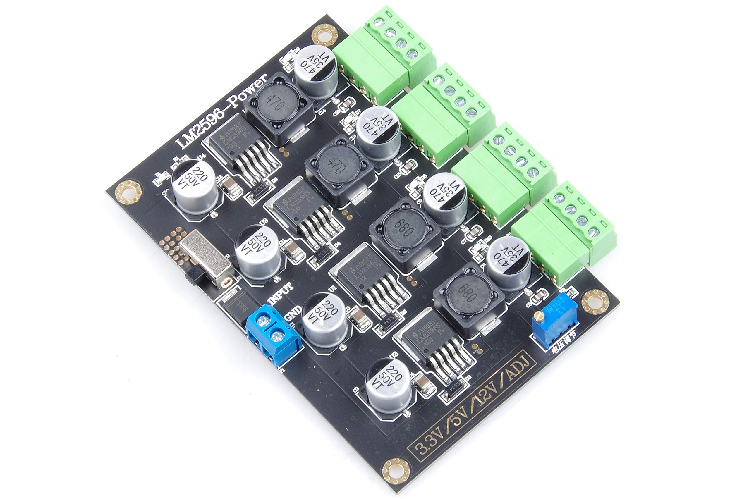 KNACRO LM2596 DC DC Converter Multi Channel 3.3V 5V 12V ADJ (Vin-1) Adjustable Output Switching Power Supply Step-Down Power Supply Module