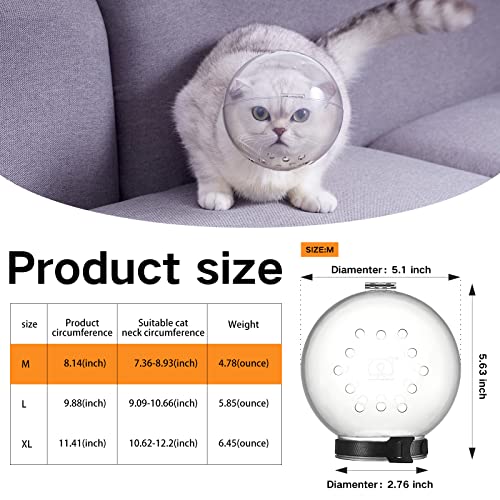 Augegel Cat Muzzle for Grooming,Bubble Muzzle and Boots for Nail Trimming,Cat Grooming Mask with Anti Bite,Cat Astronaut Helmet,Cat Breathable Muzzle and Silicone Paw Covers