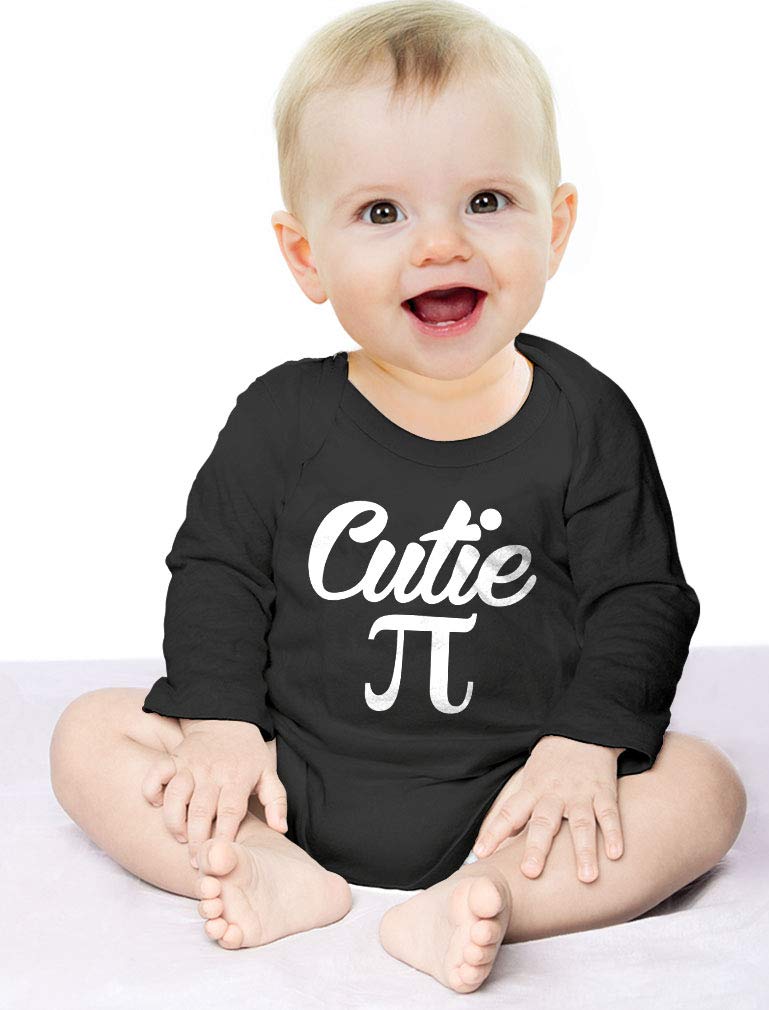 Cutie Pi Symbol Outfit Infant One Piece Pi day Funny Baby Long Sleeve Bodysuit 12M Red