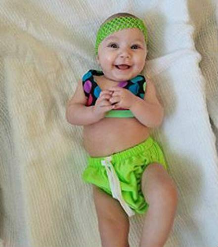KaWaii Baby Best Fitting Reusable Swim Cloth Diaper Soft Stretchy Mesh Inner, Training Pant, Lightweight, Comfortable, Swimming Lessons, Unisex, Blue, Pack of 5 (M) 24β35 lbs