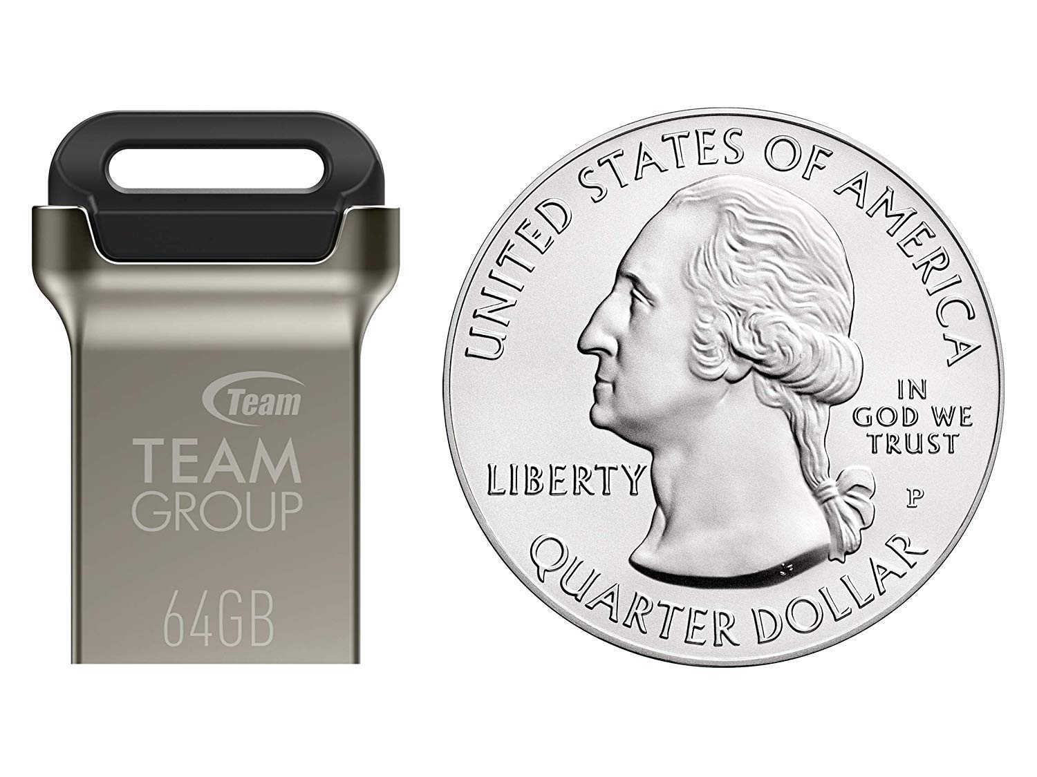 TEAMGROUP C162 32GB 5 Pack USB 3.2 Gen 1 USB 3.1/3.0 Mini Fits Metal Read 100MB/s Flash Thumb Drive External Data Storage Memory Stick Compatible with Computer/Laptop Black TC162332GB21