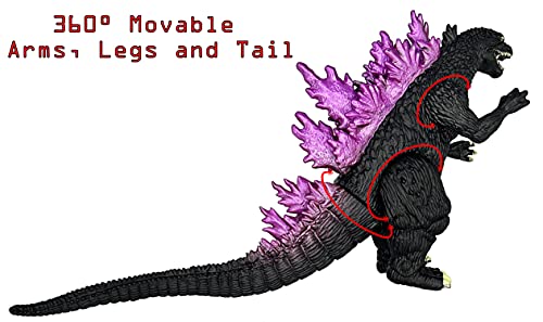TwCare Godzilla Toy Action Figure: King of The Monsters, 2020 Movie Series Movable Joints Soft Vinyl, Carry Bag