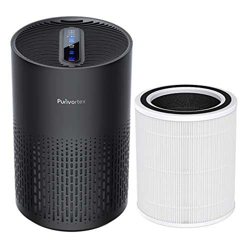 Air Purifiers Plus One More HEPA Filter for A11ergies, Pollen, Smoke, Dusts, Pets Dander, Odor, Hair, Ozone Free, 20db Quiet cleaner for Bedroom, Room, Kitchen and Living Room, SGS Certificaion