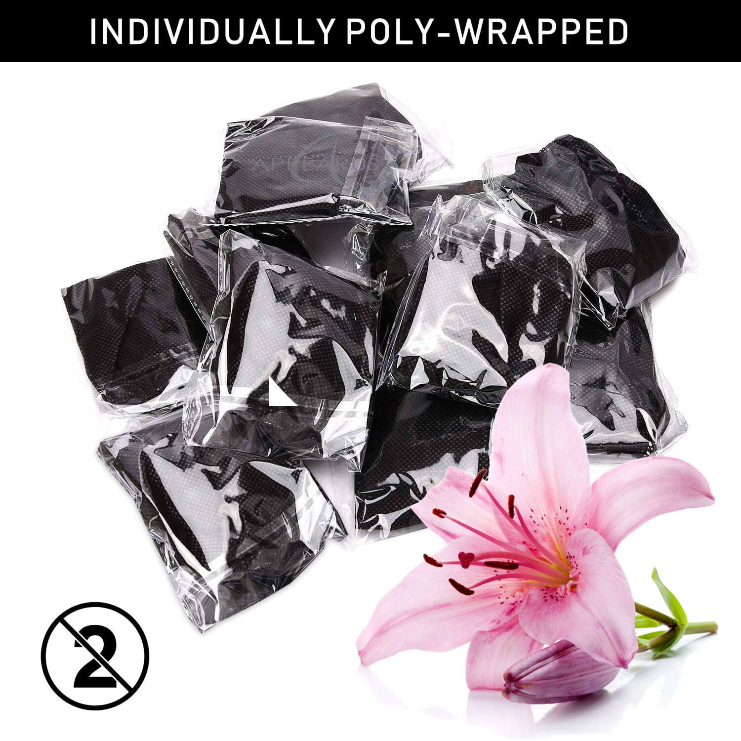 APPEARUS 50 Ct. Disposable Bras - Women's Backless Spa Bra for Spray Tanning and Body Treatments, Black