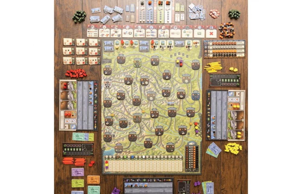 Capstone Games: Imperial Steam, Strategy Board Game, Plan, Build and Expand Your Railway Network, 2 to 5 Players, 120 Minute Play Time, Ages 15 and Up