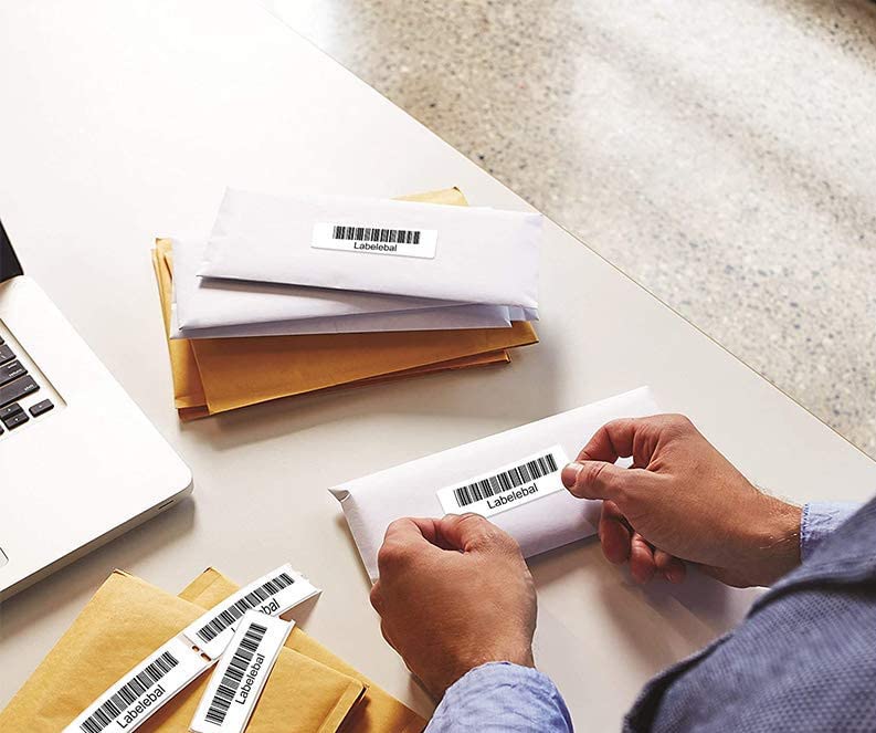 2.25" x 1.25" Thermal Label, Adhesive Address Shipping Barcode Thermal Sticker Compatible with Rollo and Zebra Thermal Label Printers (red)