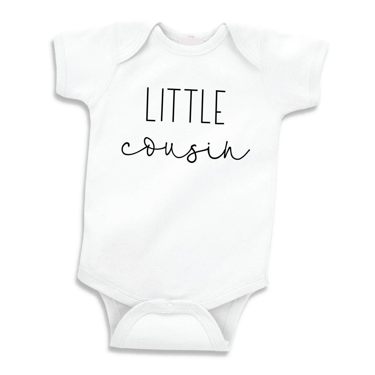 Bump and Beyond Designs Baby-Boys Pregnancy Announcement to Family Little Cousin Leotard White, 0-3 Months