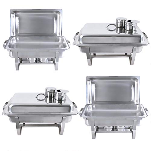 4 PACK CATERING STAINLESS STEEL DISH SETS 8 QT PARTY PACK
